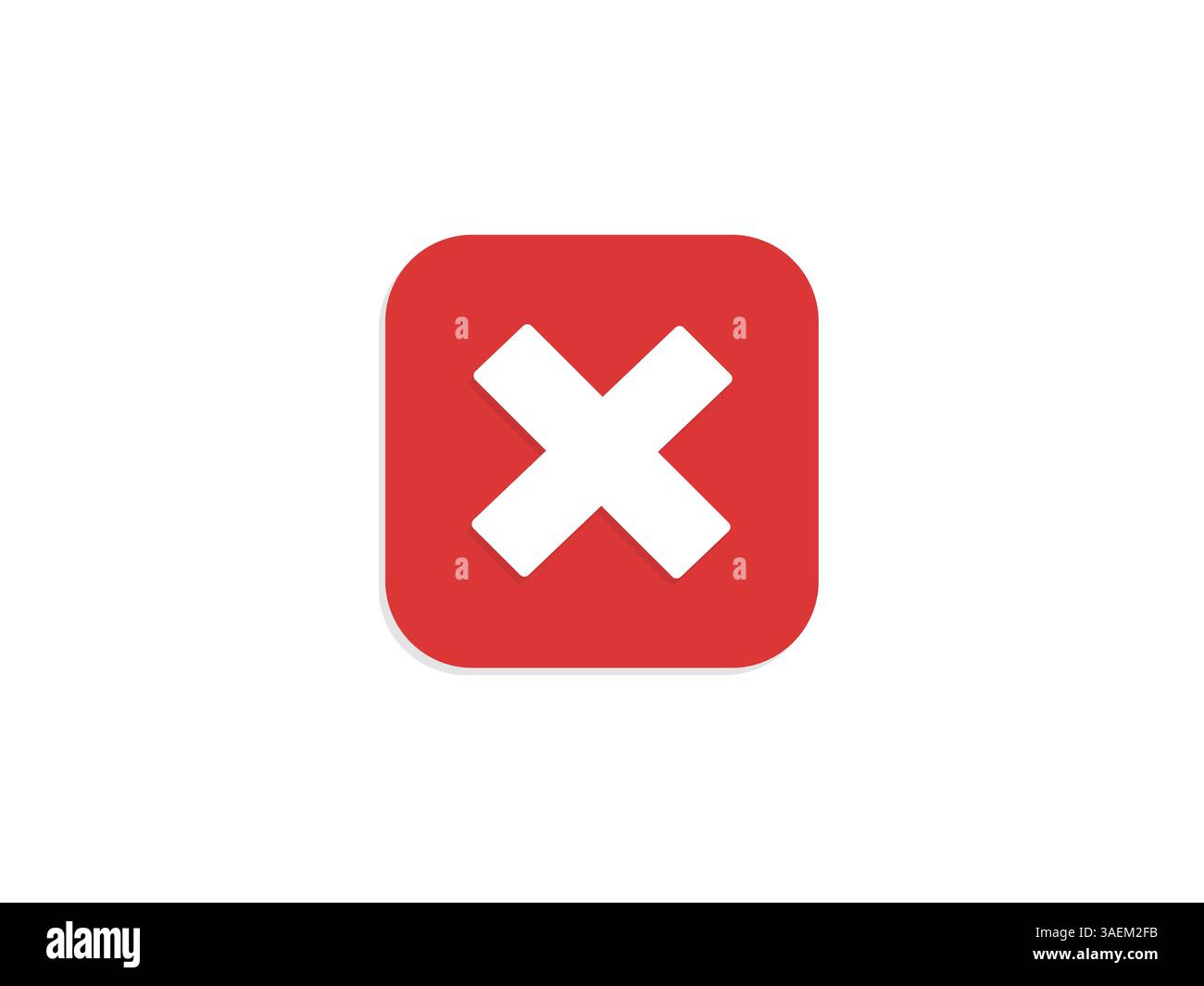 Red Cross Mark Icon Stock Photo - Alamy