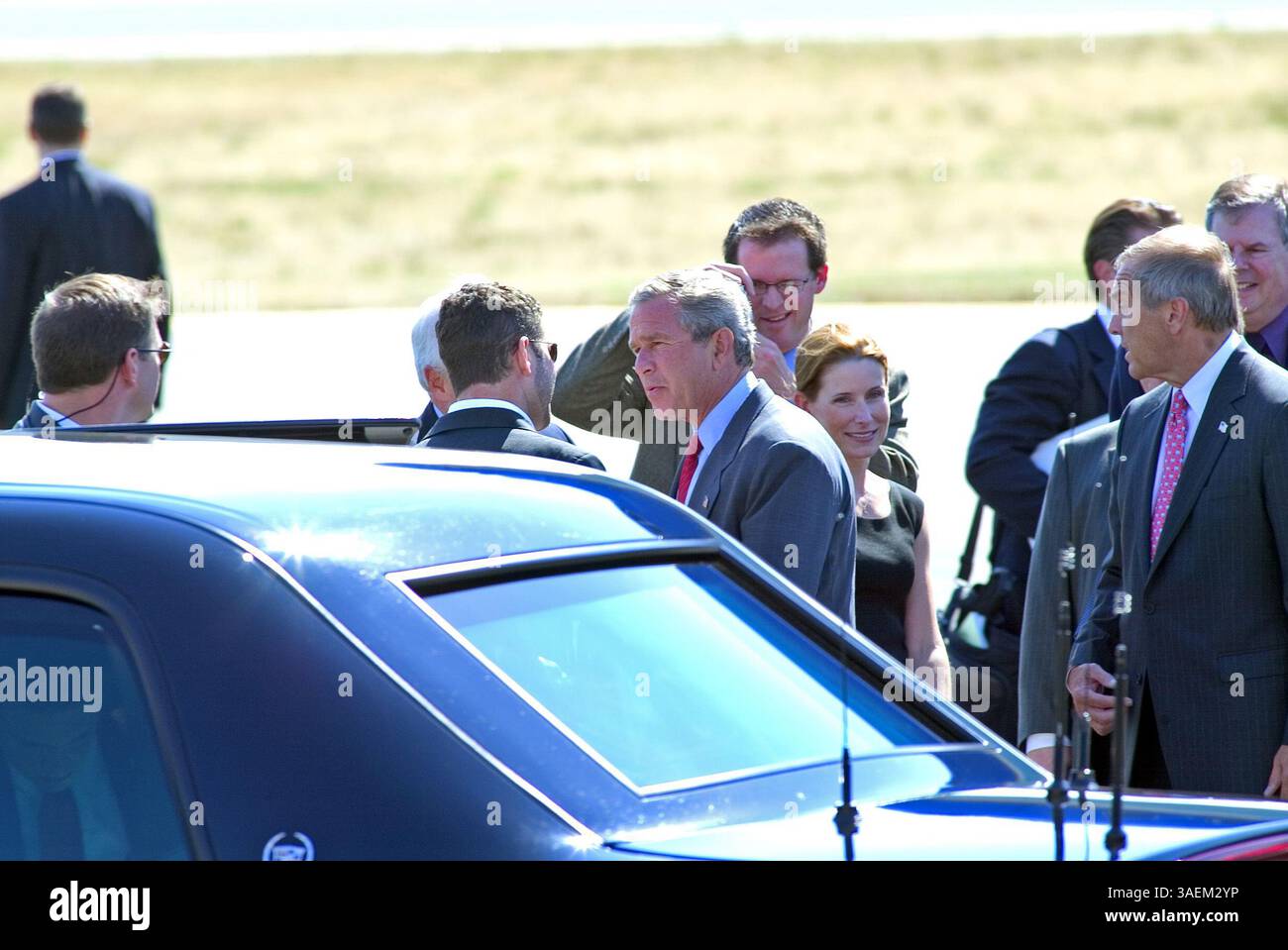 Aug 14, 2004; Seattle, WA, USA; President GEORGE W. BUSH meeting with ...