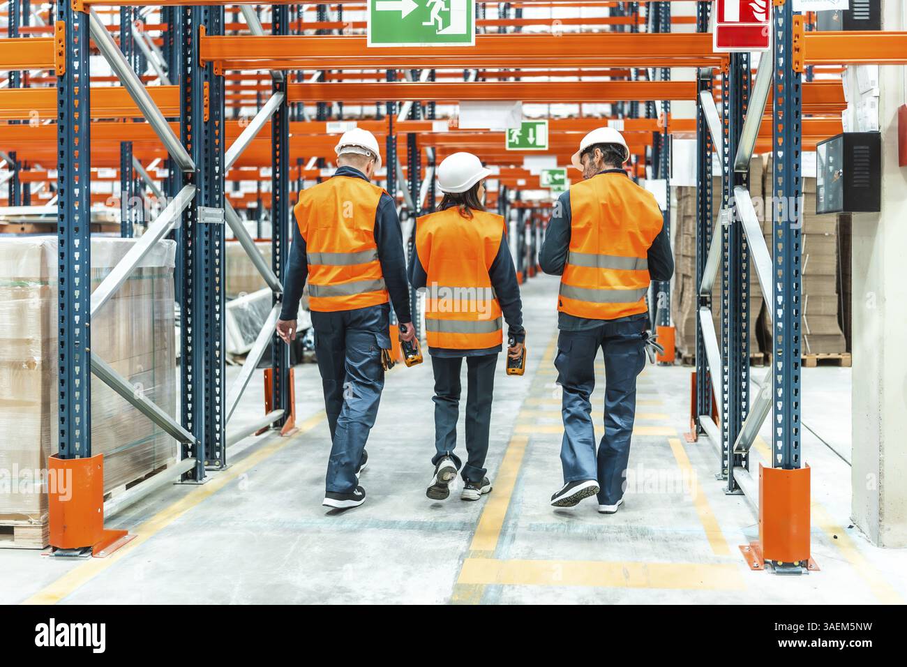 Warehouse professional wearing protective safety hi-res stock ...