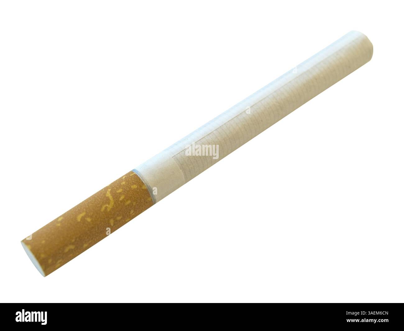 Single isolated cigarette against the white background Stock Photo - Alamy
