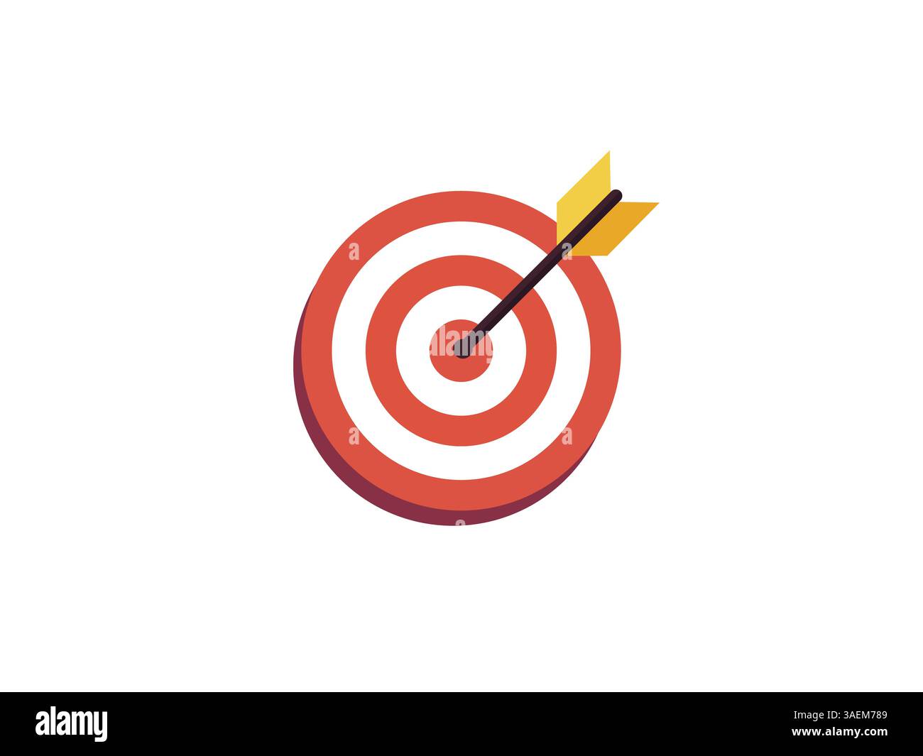 Arrow in Center Of Board Stock Photo - Alamy