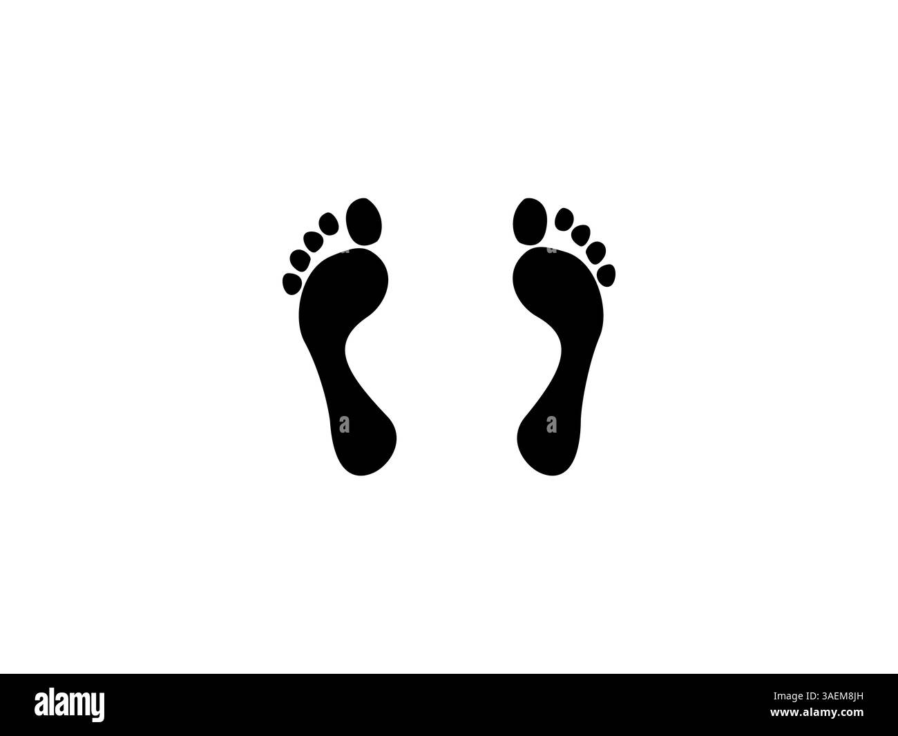 Foot black icon Stock Photo - Alamy