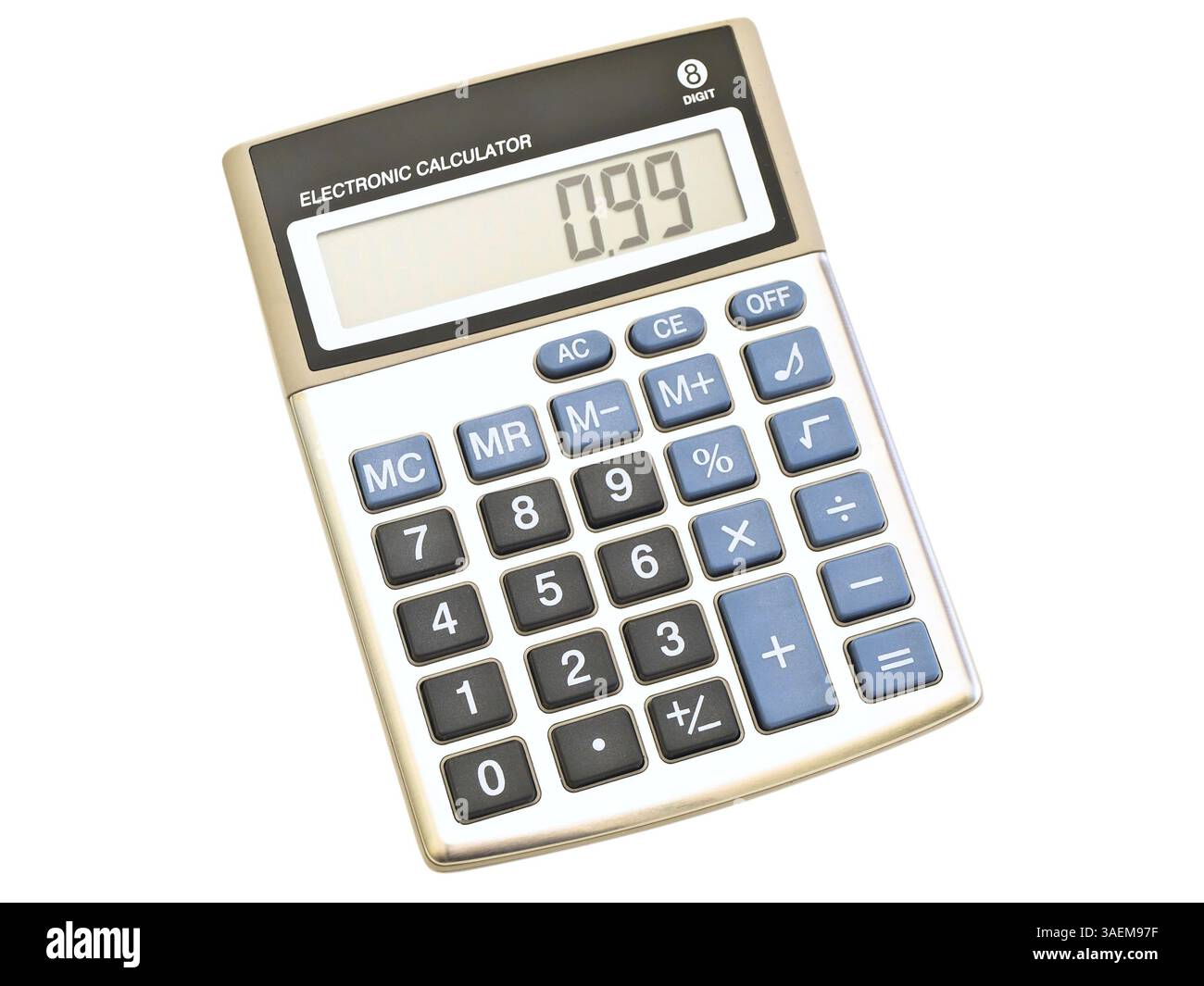 Digital calculator over the white background Stock Photo - Alamy