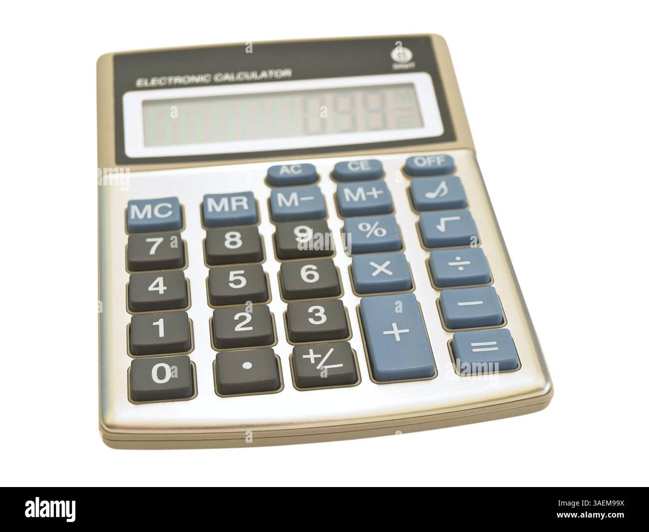 Single calculator against the white background Stock Photo - Alamy