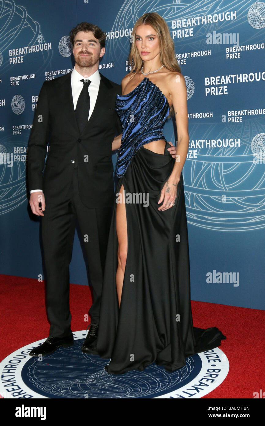 Ca. 05th Apr, 2025. Drew Taggart, Marianne Fonseca at arrivals for The 11th Breakthrough Prize ...