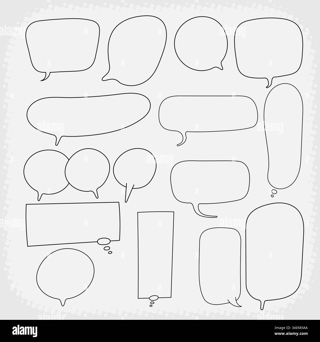 hand drawn black outline chat bubble doodle Stock Vector Image & Art ...