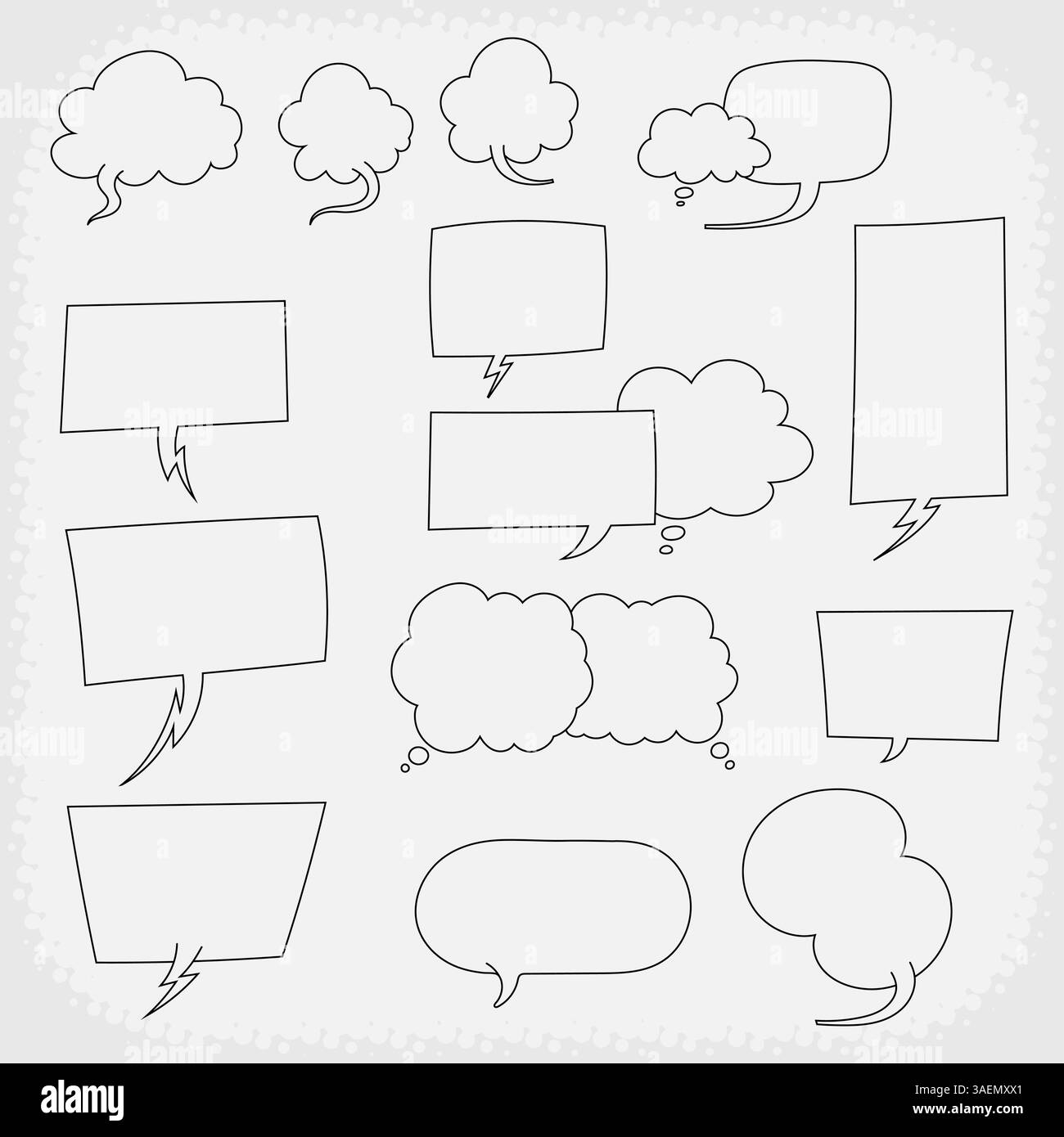hand drawn black outline chat bubble doodle Stock Vector Image & Art ...