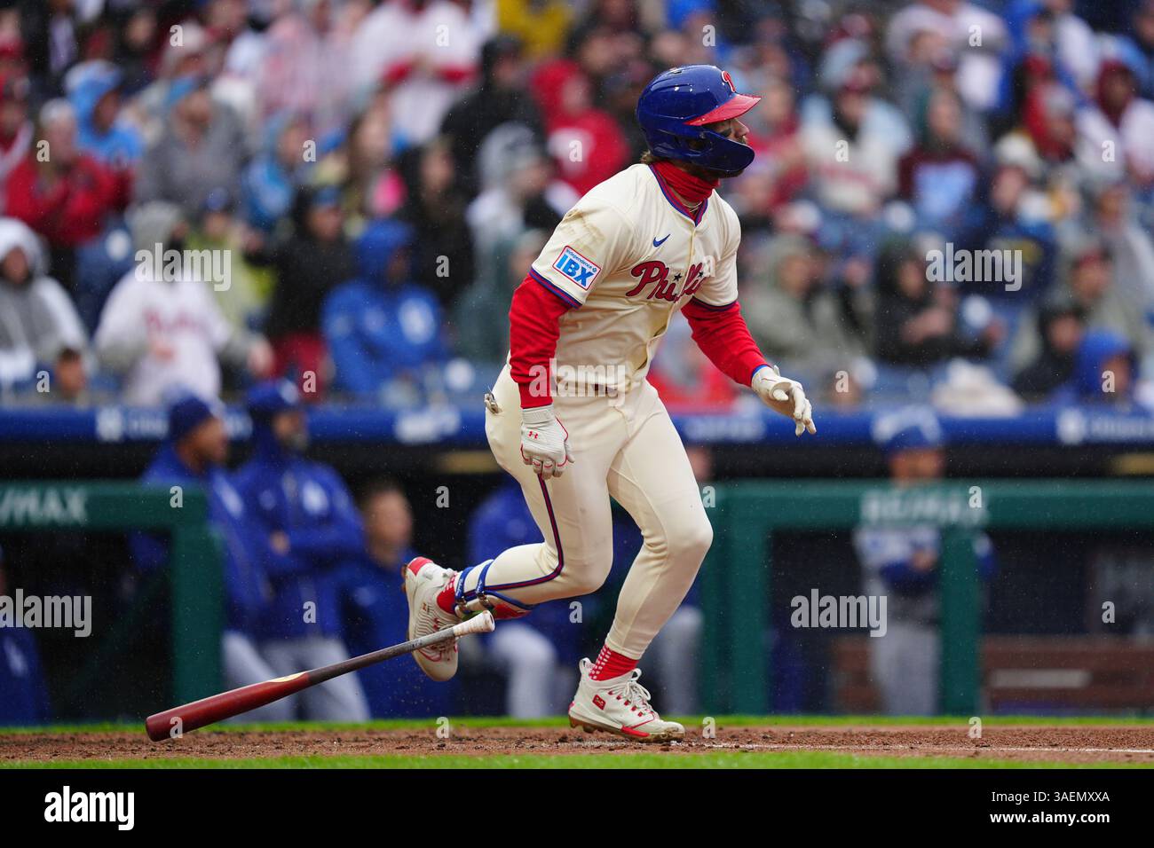 Philadelphia Phillies' Bryce Harper in action during a baseball game against the Los Angeles ...
