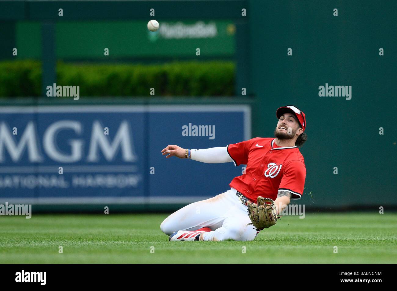 Washington Nationals center fielder Dylan Crews (3) in action during a ...