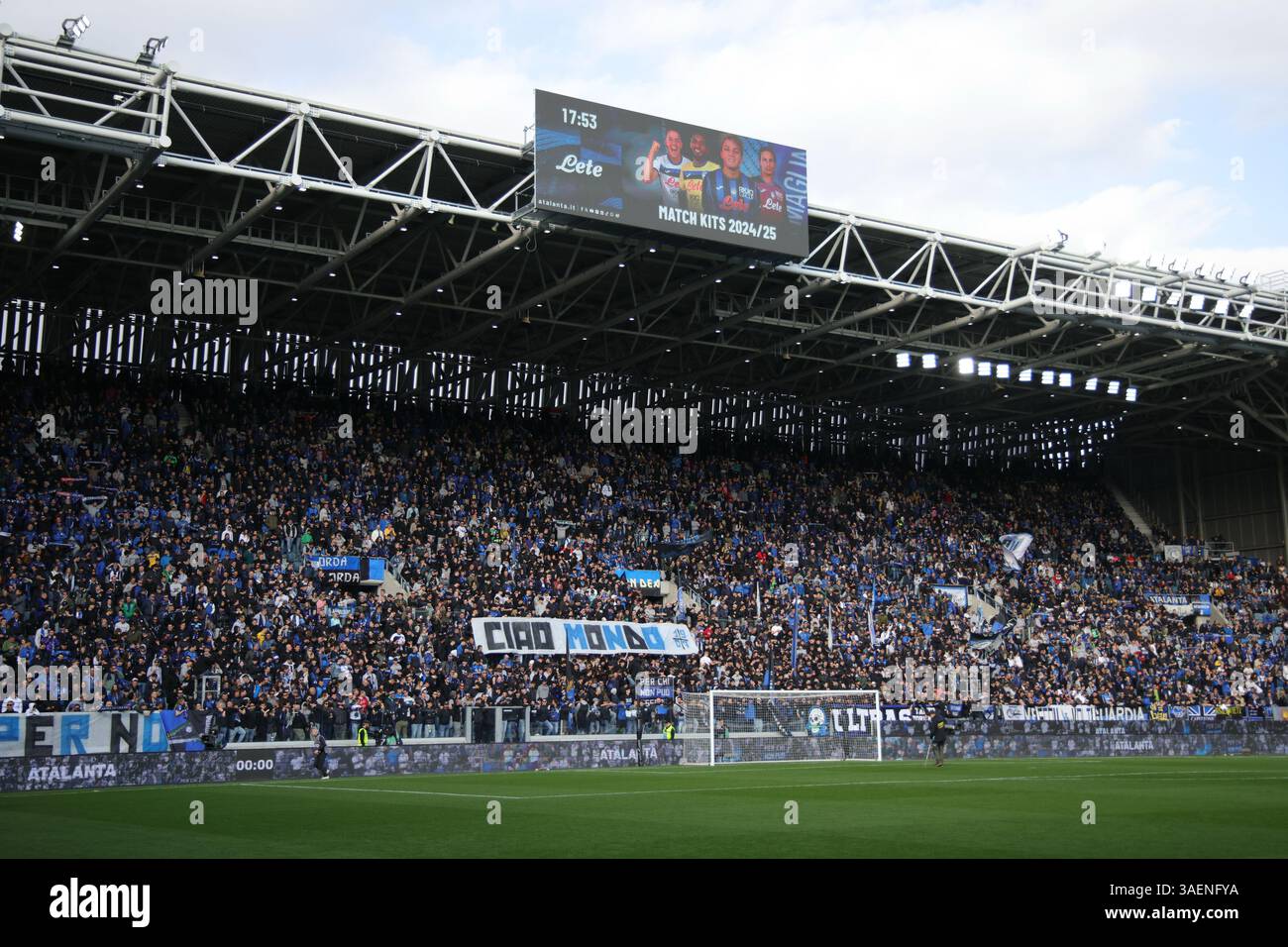 Bergamo, Italy. 06th Apr, 2025. Atalanta BC's fans during the Italian ...