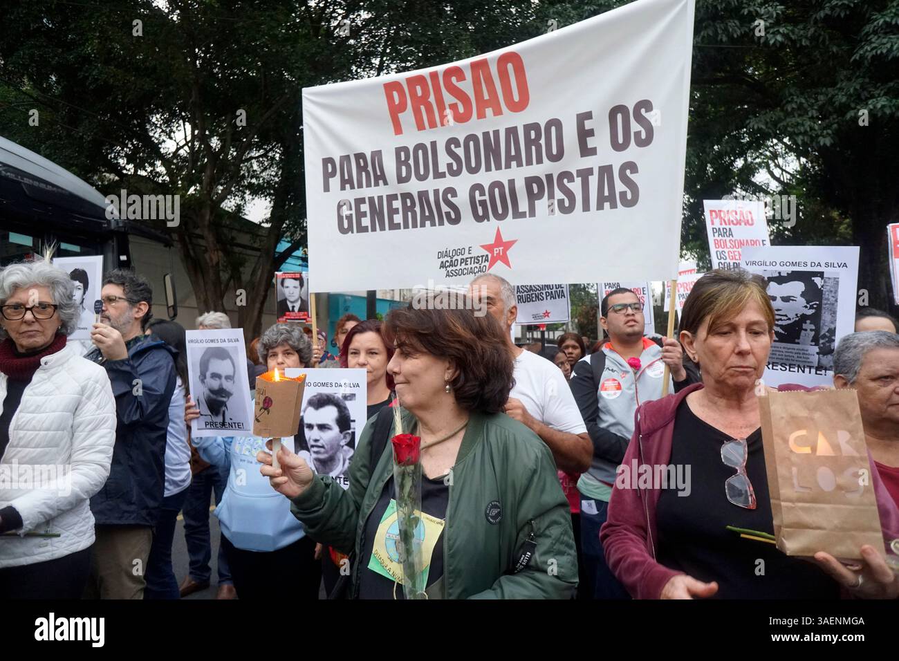 Demonstrators take part in the Walk of Silence march, in memory of ...