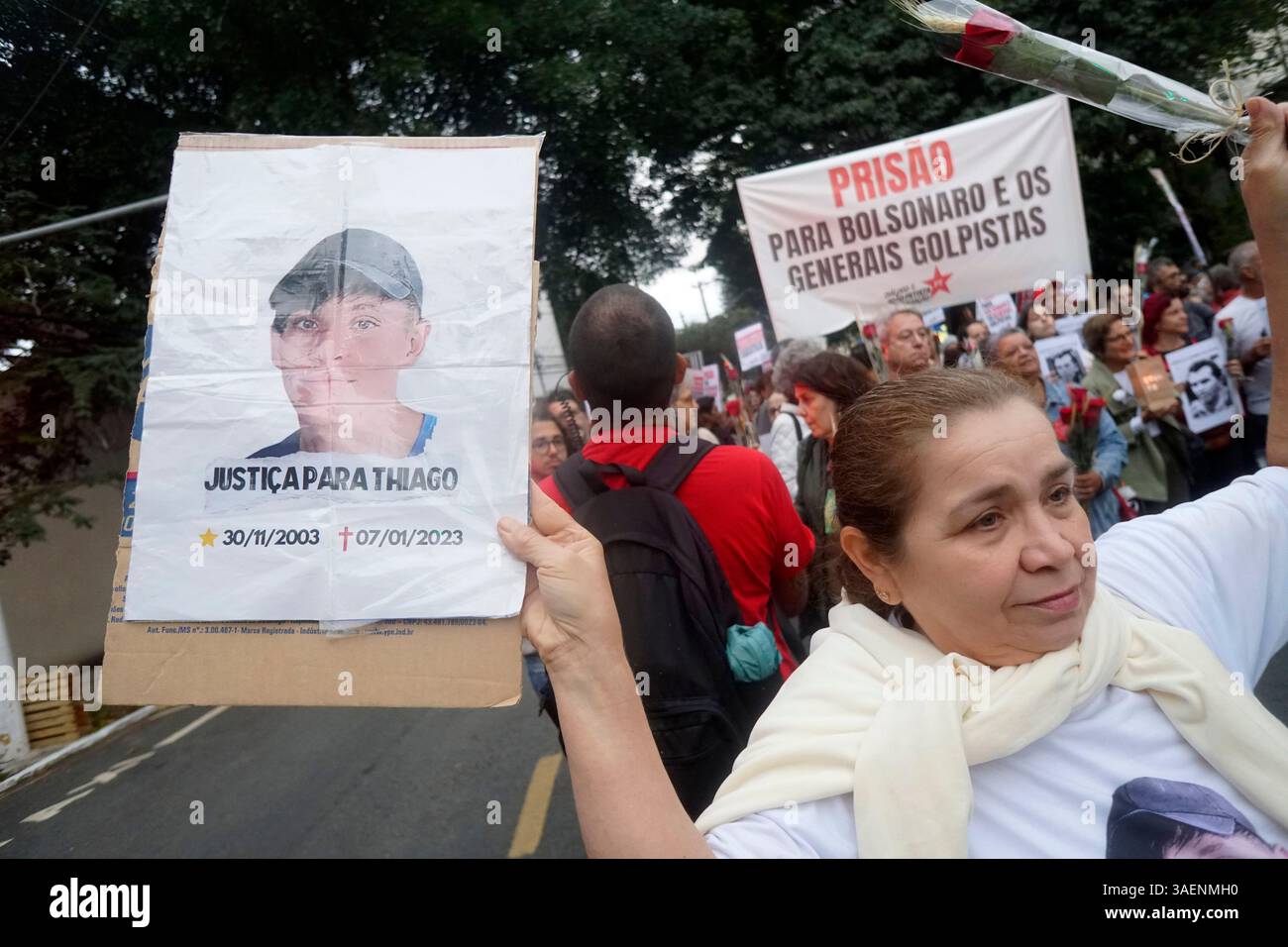 Demonstrators take part in the Walk of Silence march, in memory of ...