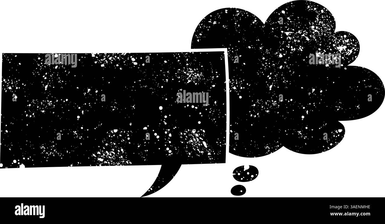 grunge rustic chat bubble vector illustration Stock Vector Image & Art ...