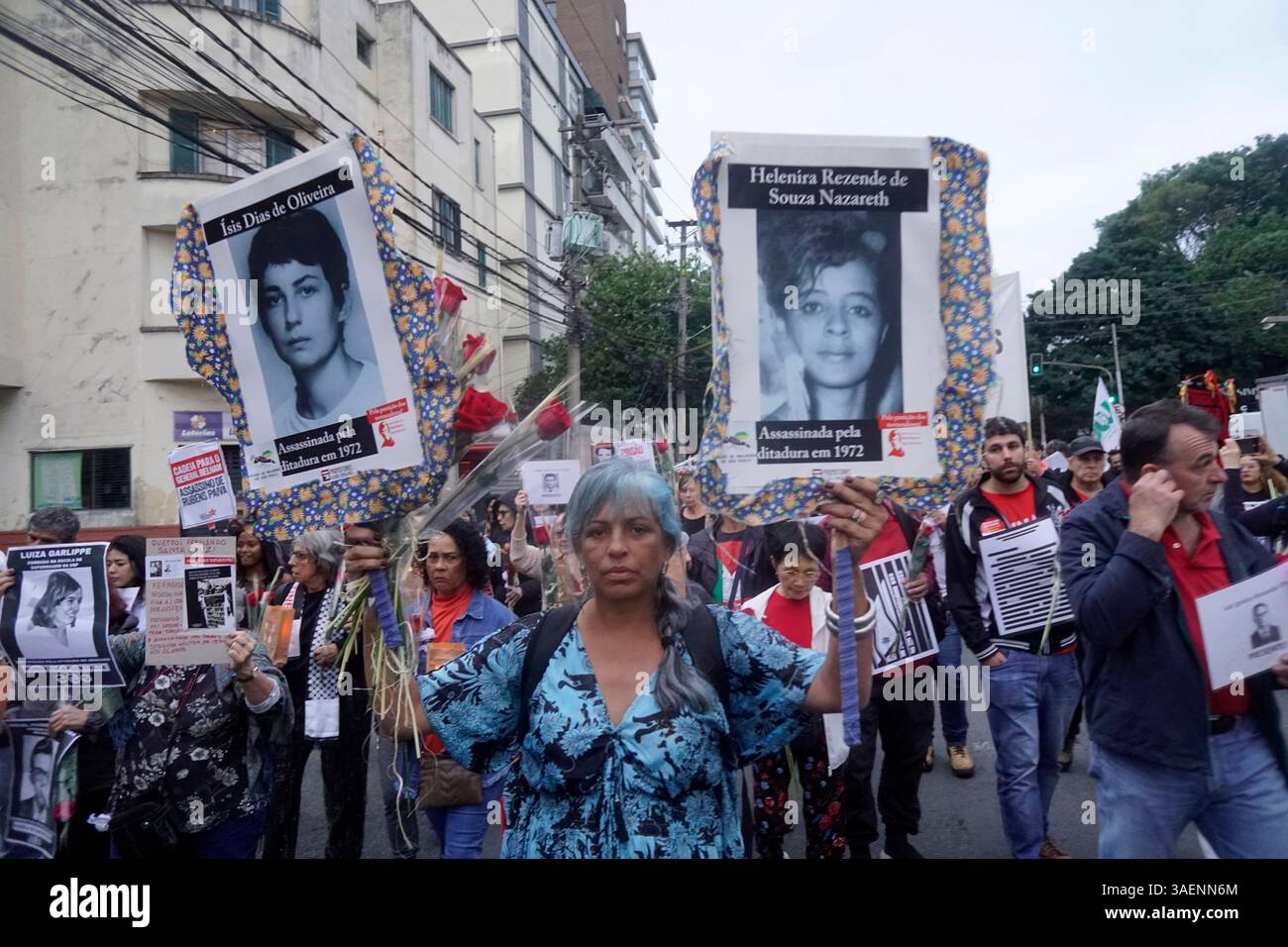 Demonstrators take part in the Walk of Silence march, in memory of ...