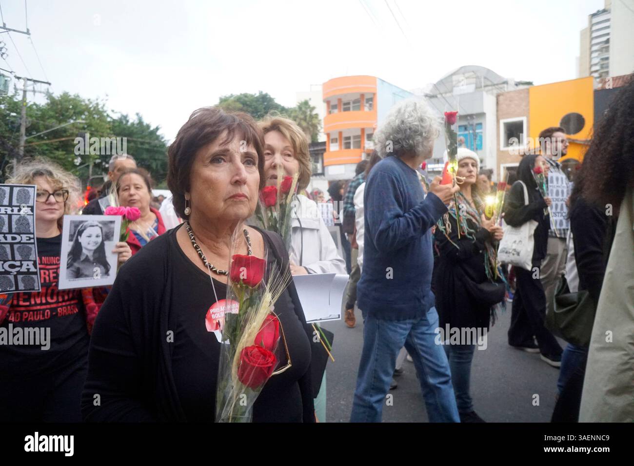 Demonstrators take part in the Walk of Silence march, in memory of ...