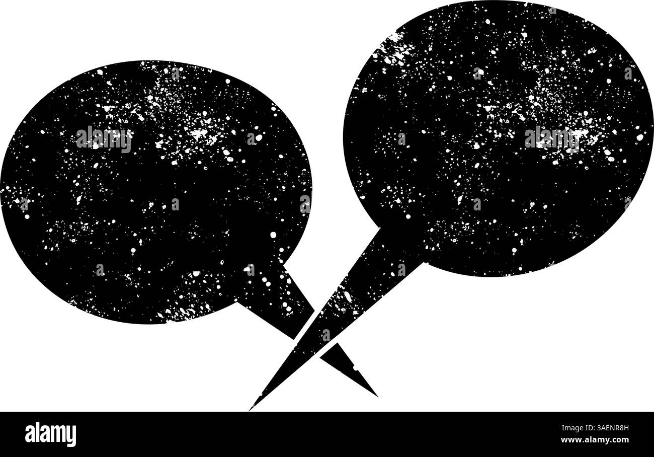 grunge rustic chat bubble vector illustration Stock Vector Image & Art ...