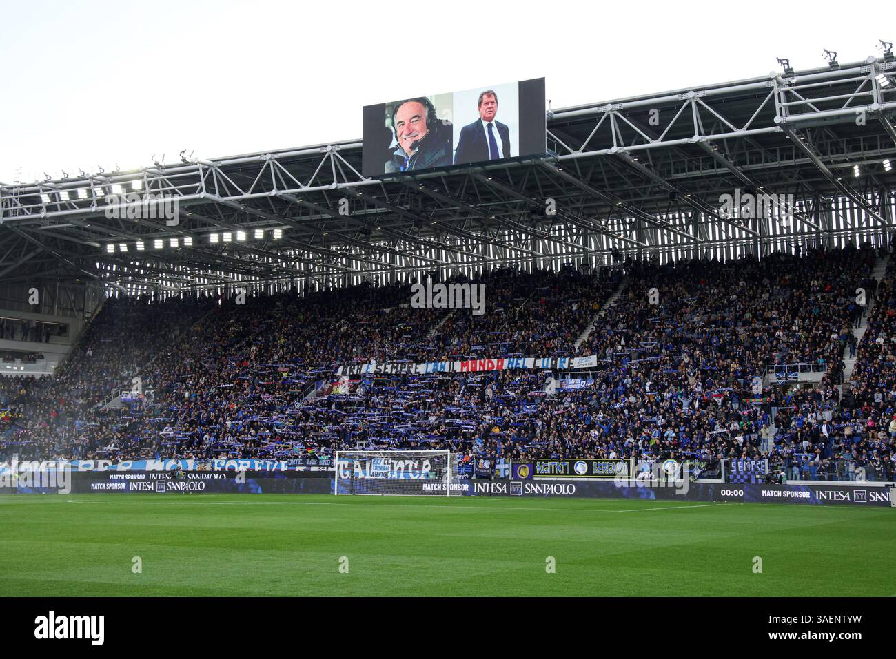Bergamo, Italy. 06th Apr, 2025. Atalanta BC's fans during the Italian ...