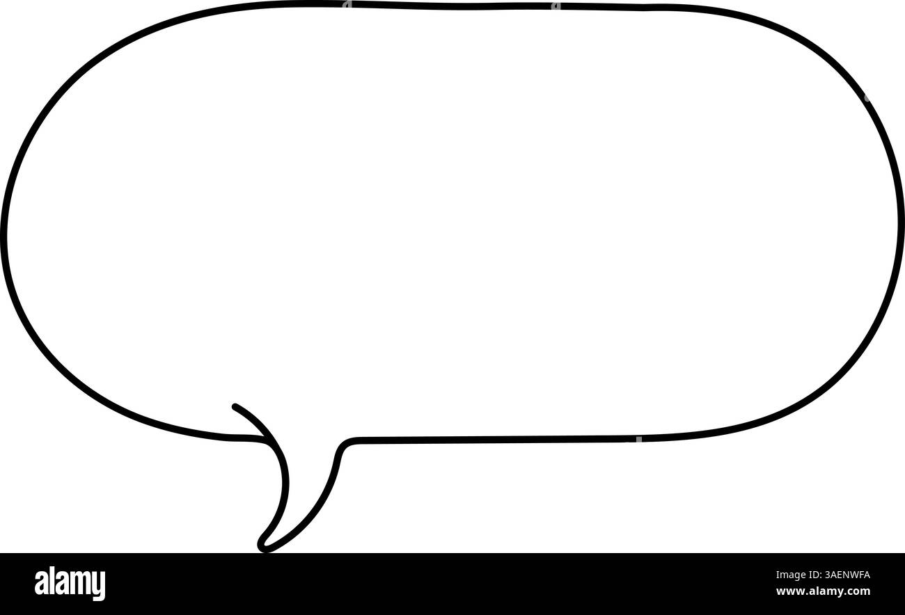 hand drawn chat bubble vector illustration Stock Vector Image & Art - Alamy
