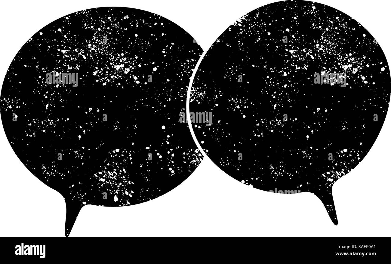 grunge rustic chat bubble vector illustration Stock Vector Image & Art ...