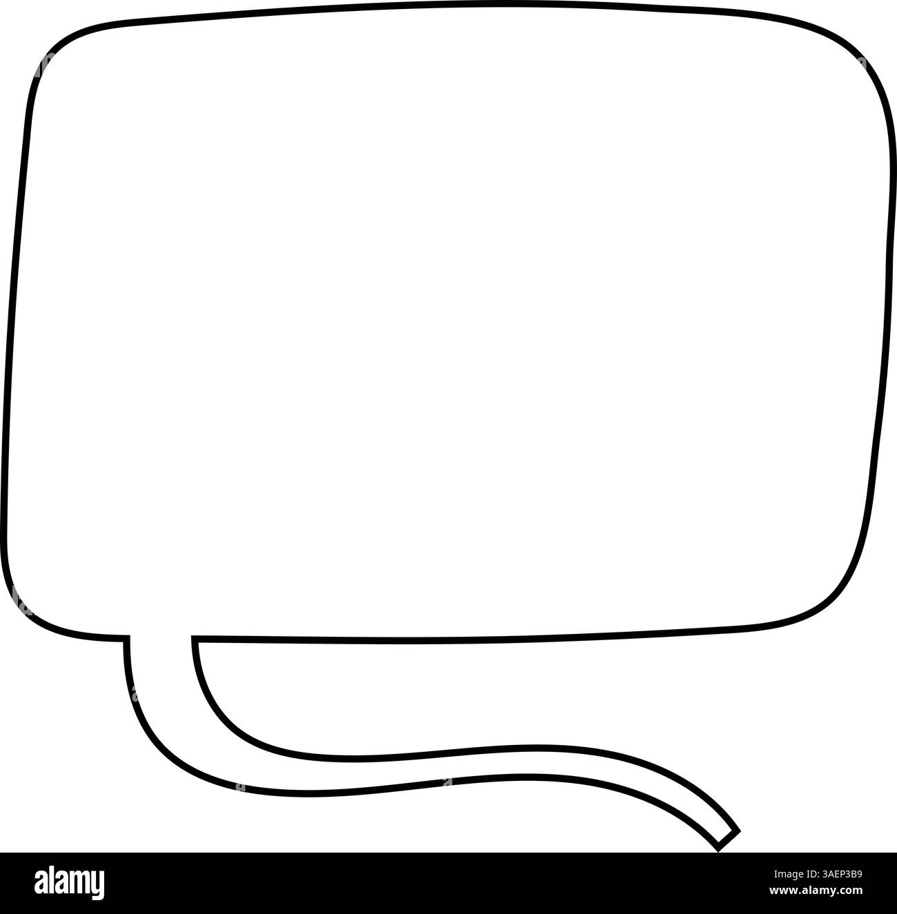 hand drawn chat bubble vector illustration Stock Vector Image & Art - Alamy
