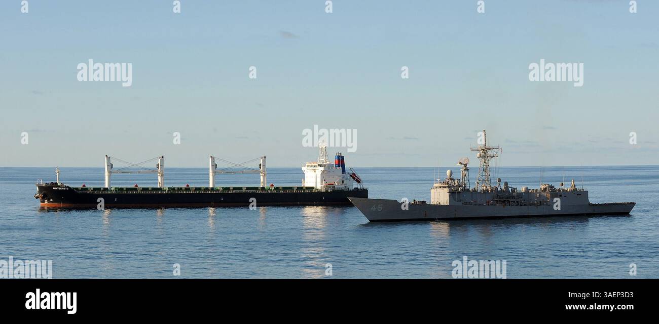 Oct. 10, 2011 - Somalia - The USS De Wert sits alongside the ...