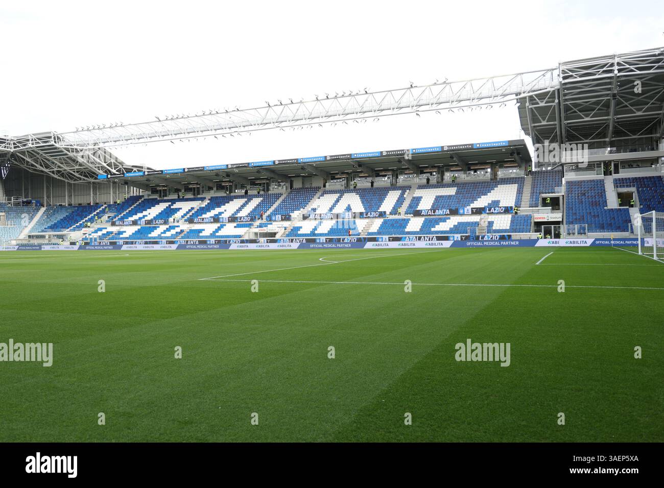 Bergamo, Italy. 06th Apr, 2025. A general view of Gewiss Stadium ...