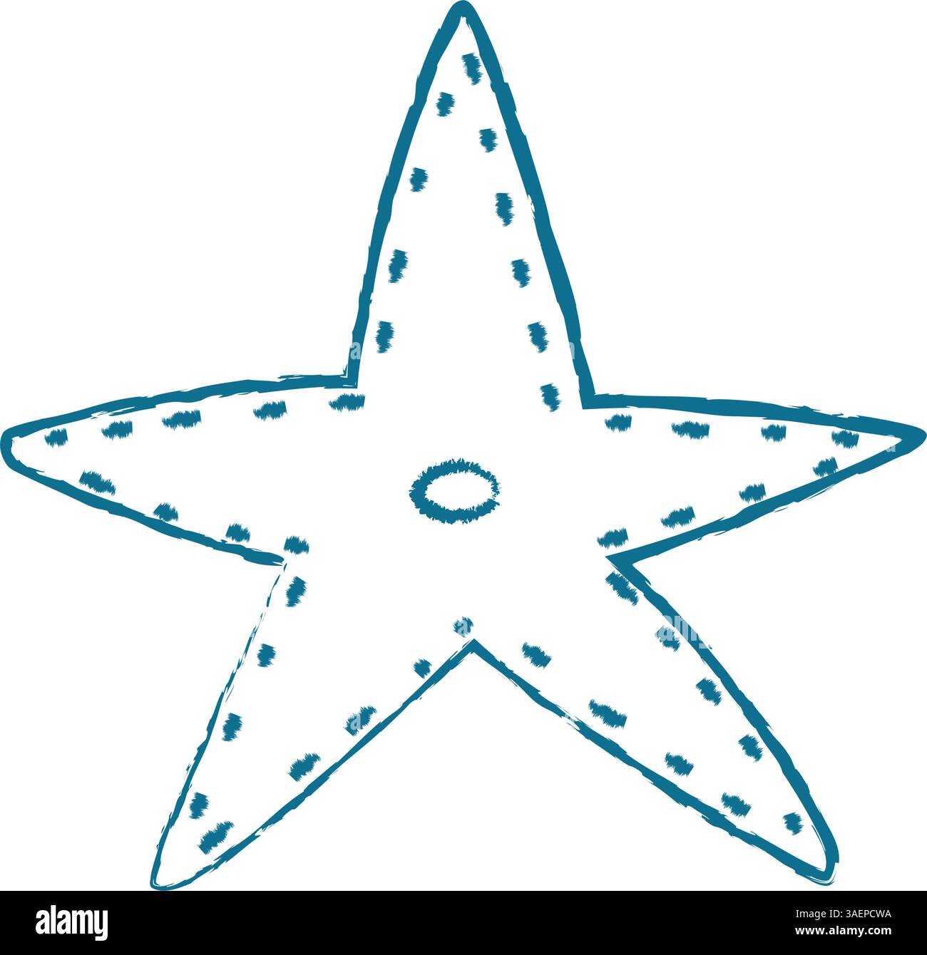 Underwater Starfish Silhouette Chalk Style Stock Vector Image & Art - Alamy