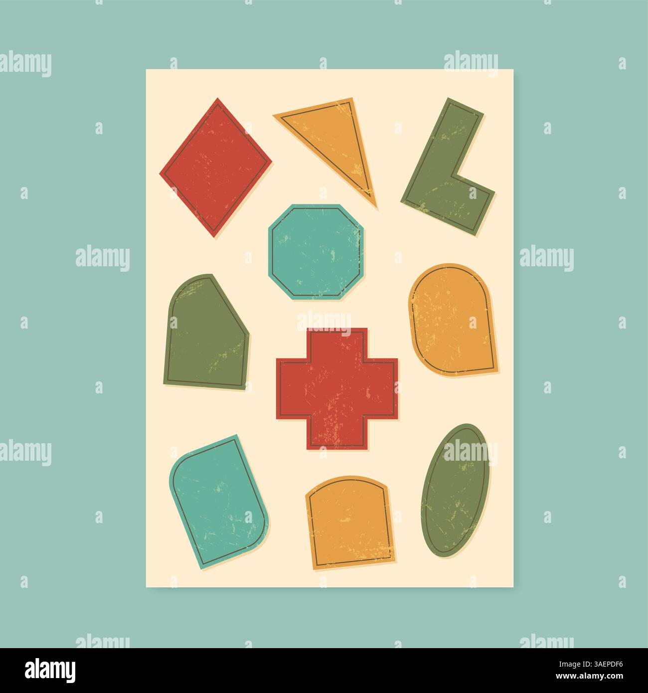Brutalist geometric shapes funky Stock Vector Images - Alamy