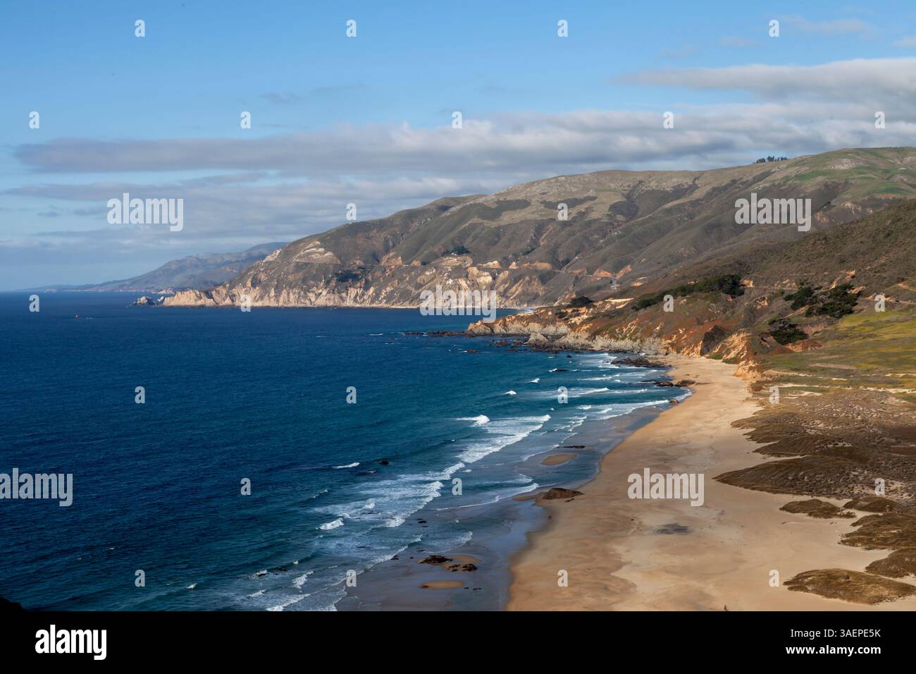 The Big Sur Coastline stretches north from Point Sur Stock Photo - Alamy