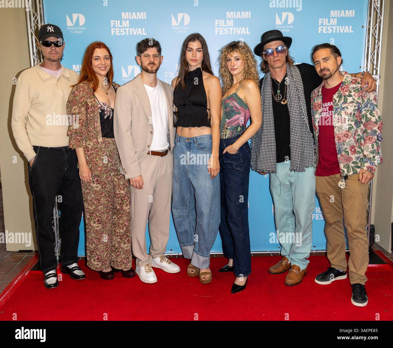 MIAMI, FL-APRIL 6: David Hamzik, Savanah Joeckel, Director Gabriel Mayo, Mia Challis, Brittney ...