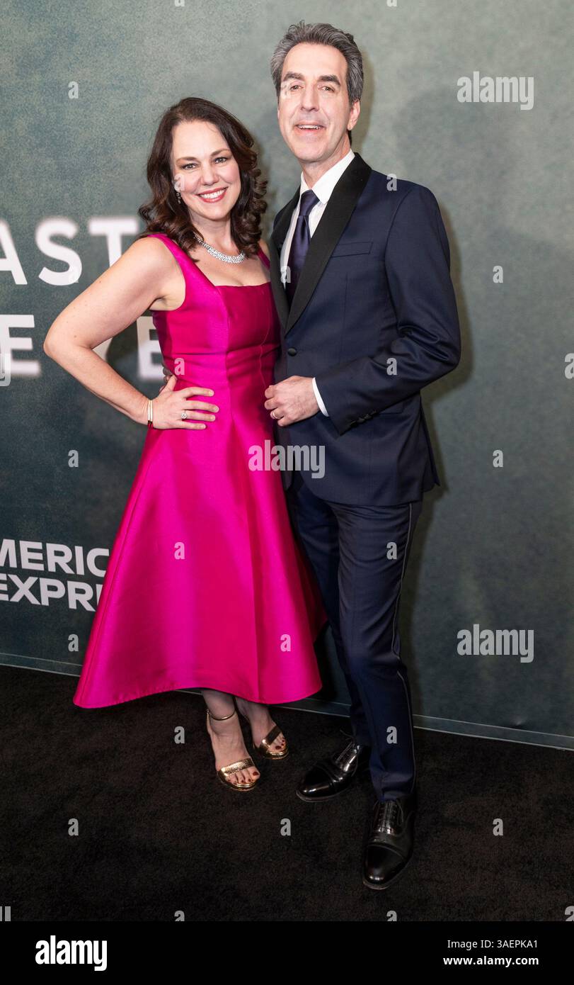 New York, USA. 06th Apr, 2025. Georgia Stitt and Jason Robert Brown ...