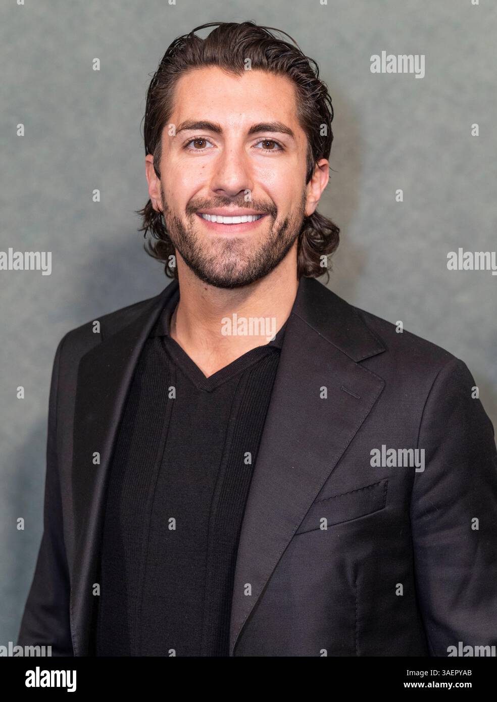 New York, USA. 06th Apr, 2025. Sam Morrison attends opening night of ...