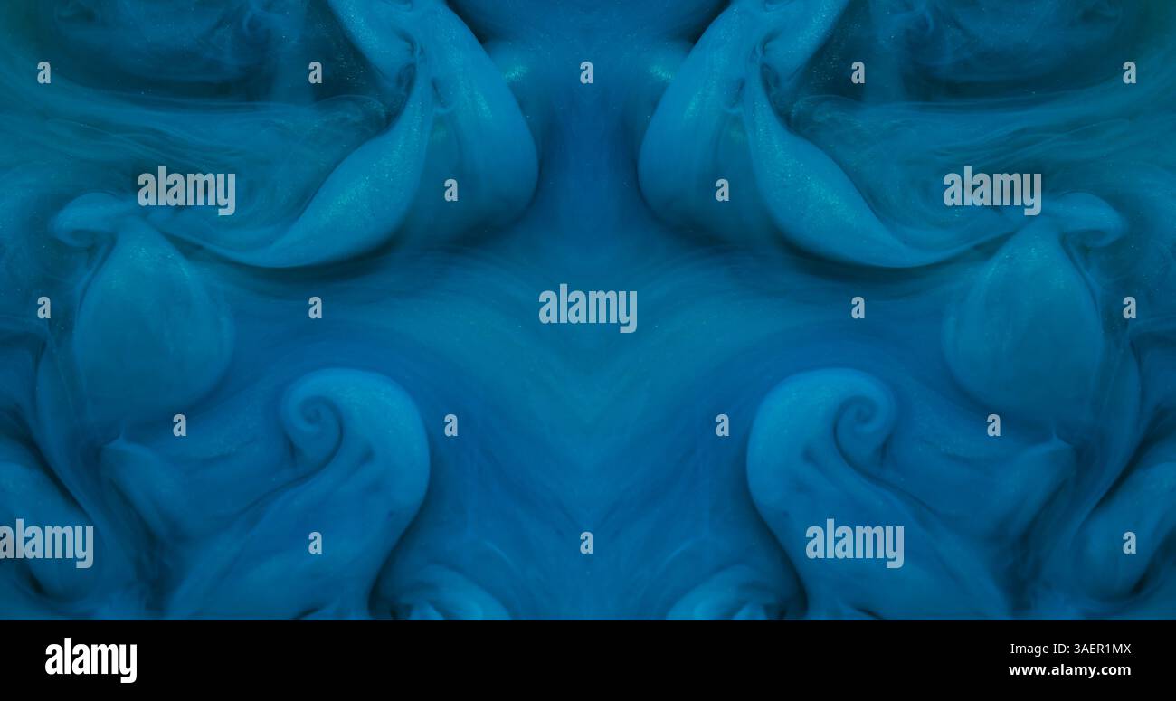 Paint splash. Smoke background. Defocused blue color twirling in water ...