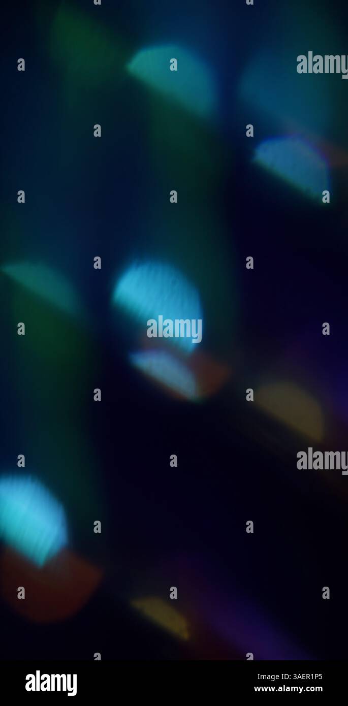 Flare glare. Blur spark texture. Defocused yellow blue purple ...