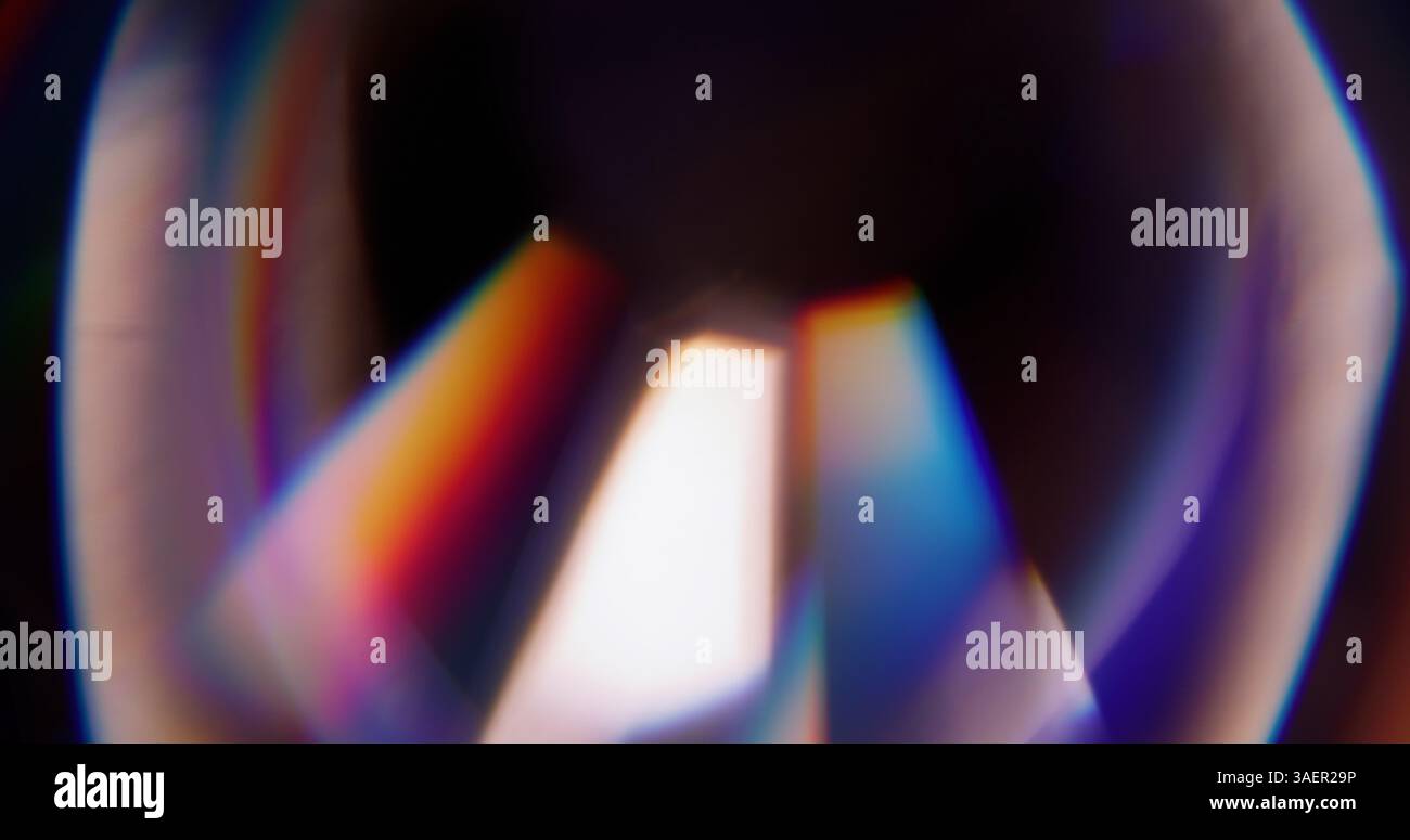 Optical color. Blur abstract light. Defocused yellow blue orange ...