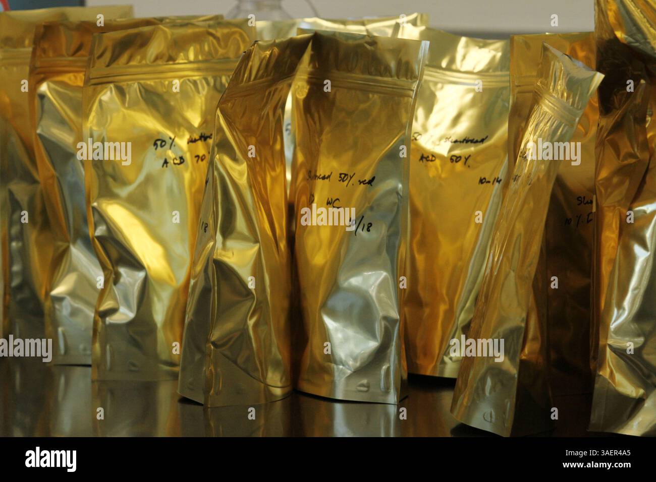 Oct. 21, 2011 - San Franicsco, California, U.S. - Bags of algal flour ...