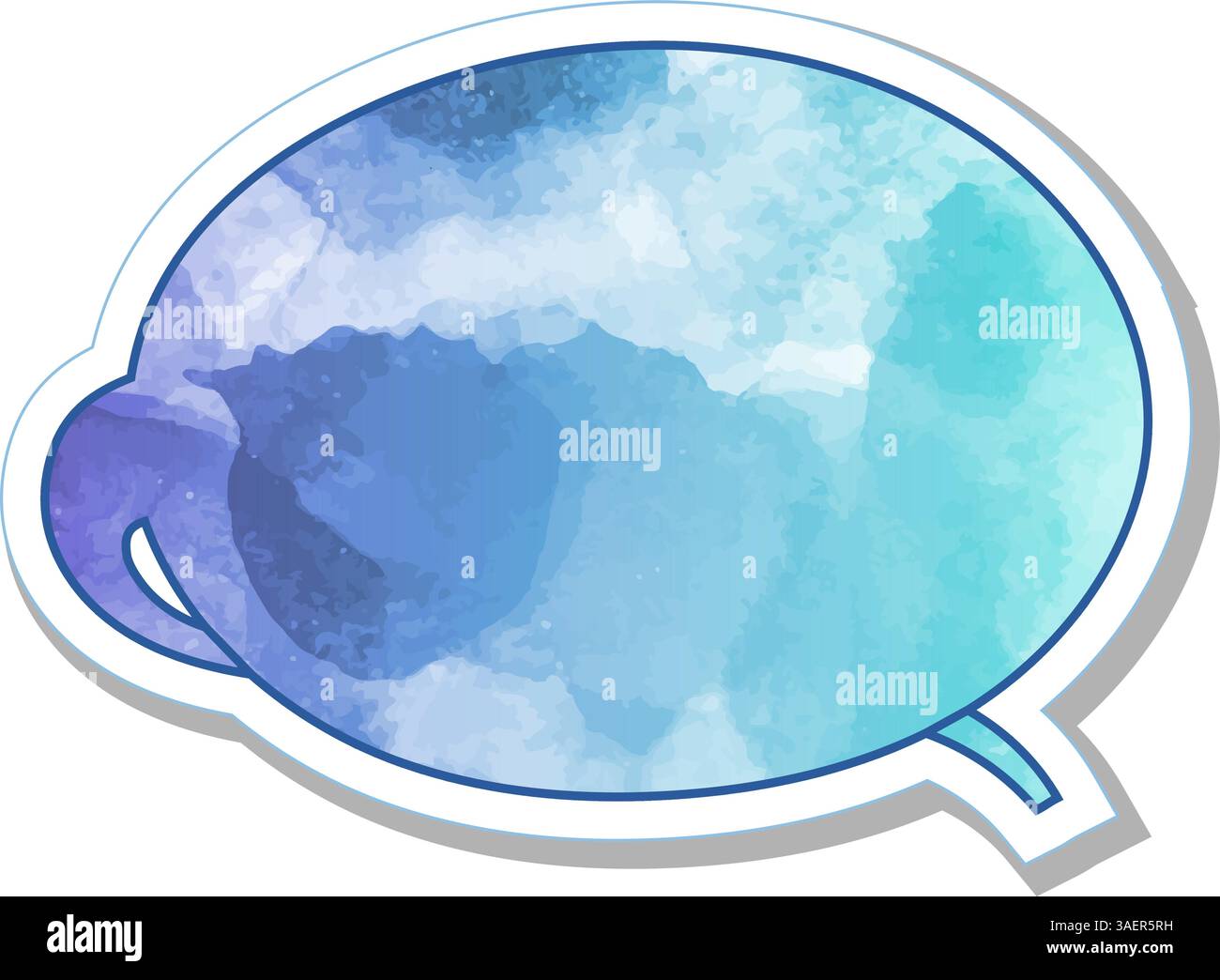 watercolor chat bubble sticker Stock Vector Image & Art - Alamy