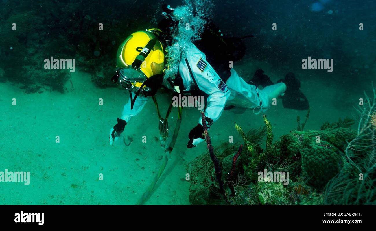 Oct. 23, 2011 - Key Largo, Florida, U.S. - Steve floating around. NEEMO ...