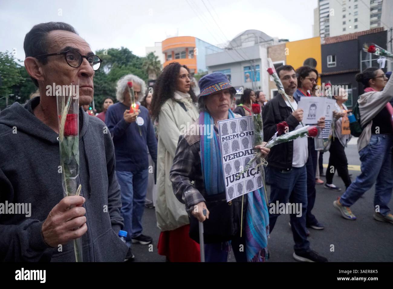 Demonstrators take part in the Walk of Silence march, in memory of ...