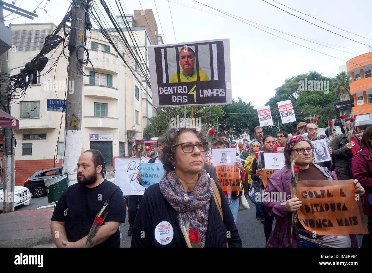 Demonstrators take part in the Walk of Silence march, in memory of ...