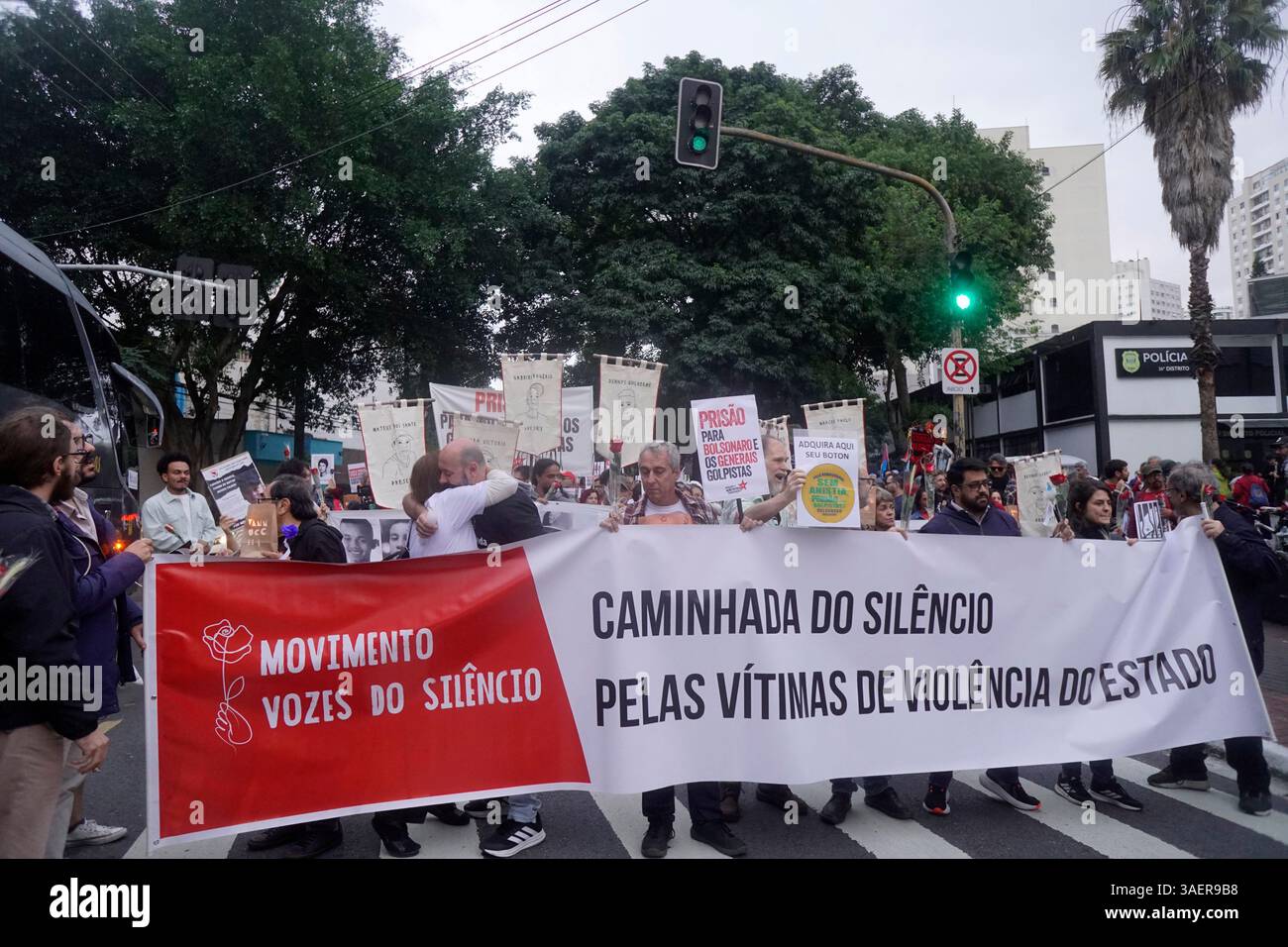 Demonstrators take part in the Walk of Silence march, in memory of ...