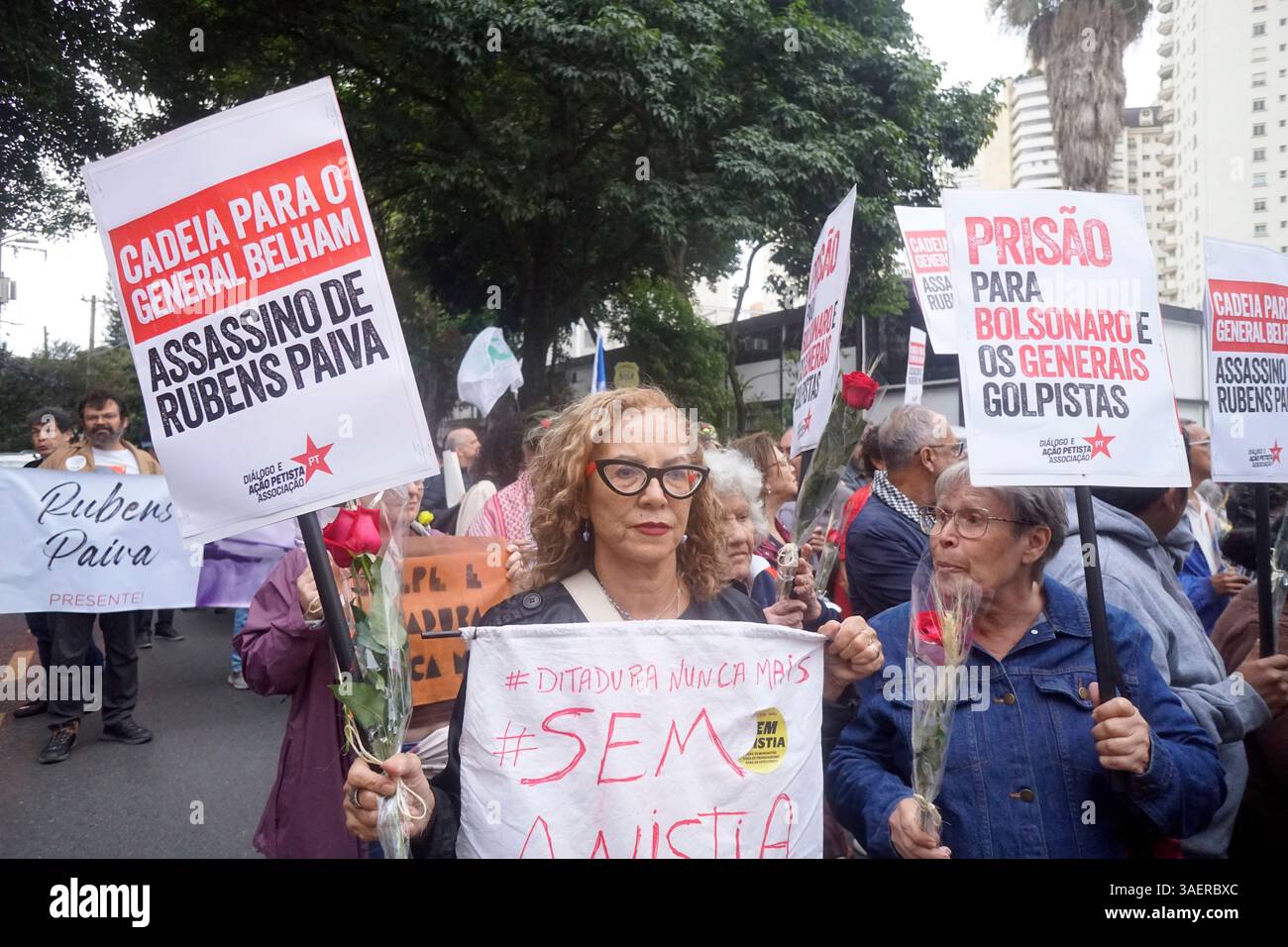 Demonstrators take part in the Walk of Silence march, in memory of ...