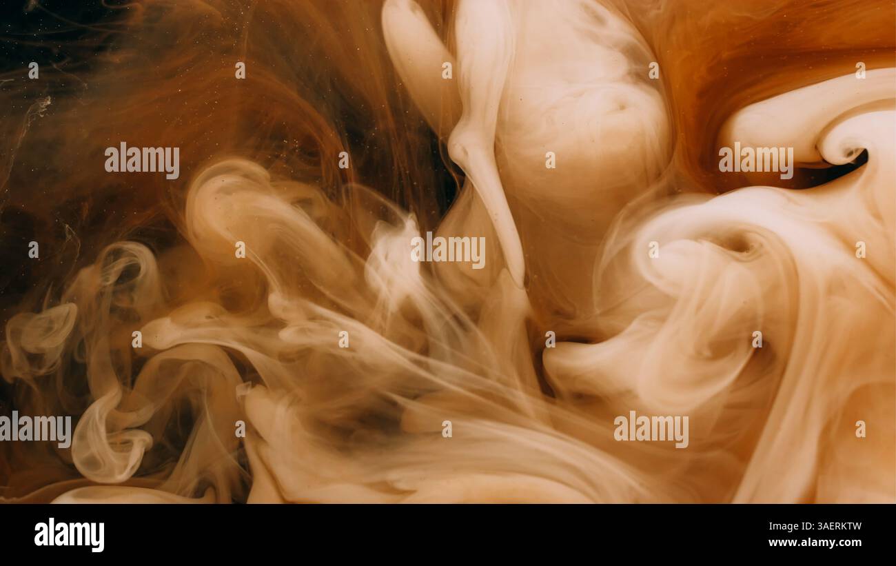 Fog color. Liquid ink. Defocused yellow vapor texture ethereal wave ...