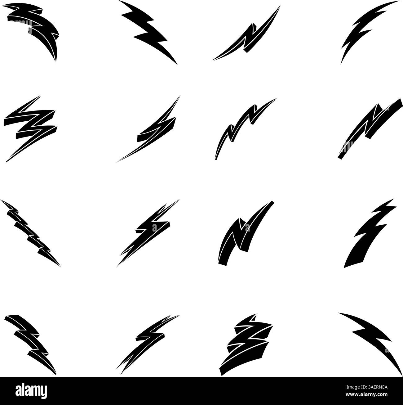 hand drawn color thunder doodle Stock Vector Image & Art - Alamy
