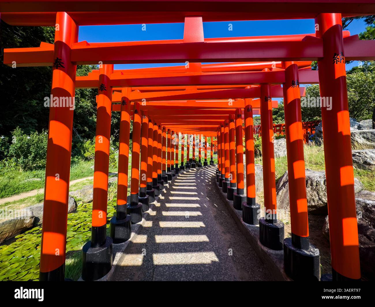 Takayama Inari Shrine in Ushigatacho, Tsugaru, Aomori, Japan. High ...