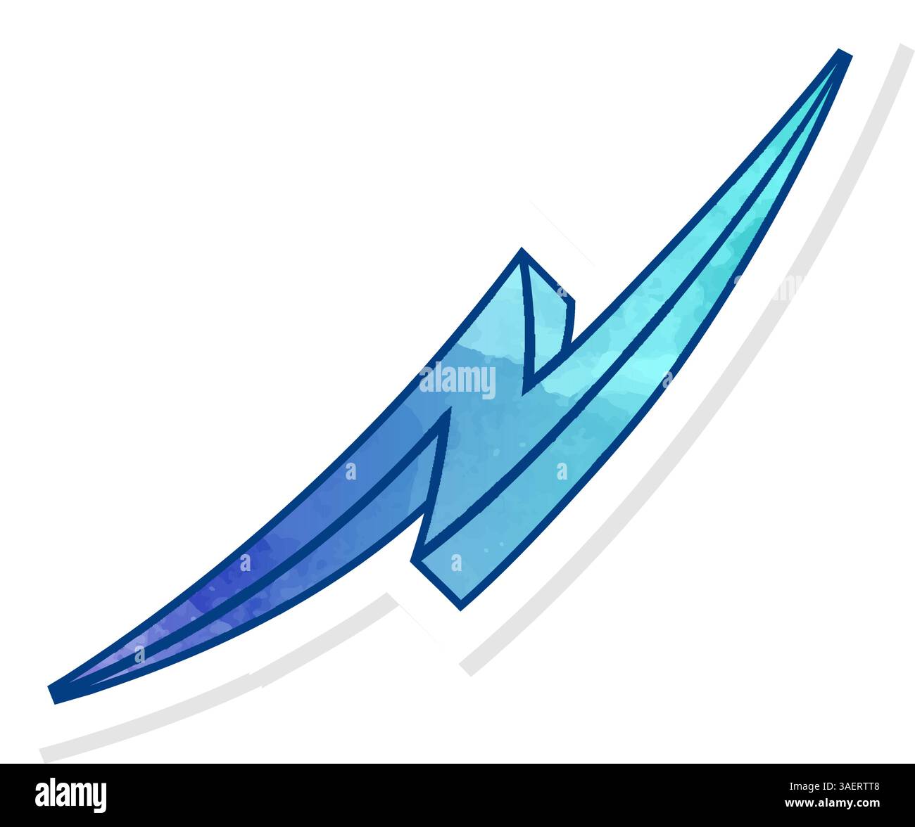 hand drawn thunder doodle in sticker style Stock Vector Image & Art - Alamy