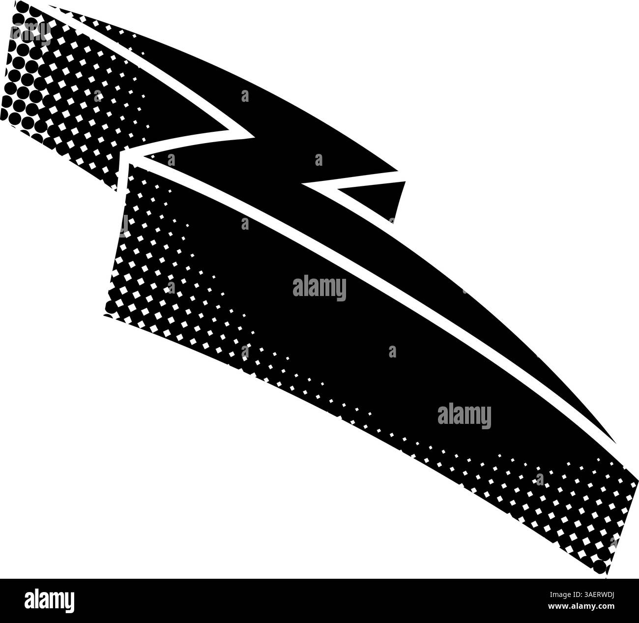 thunder icon in black halftone style Stock Vector Image & Art - Alamy