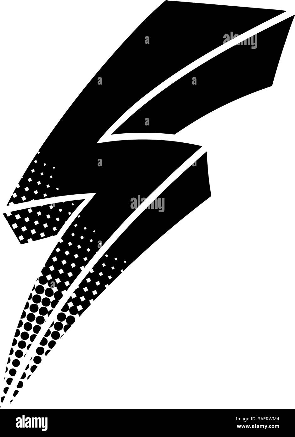 thunder icon in black halftone style Stock Vector Image & Art - Alamy