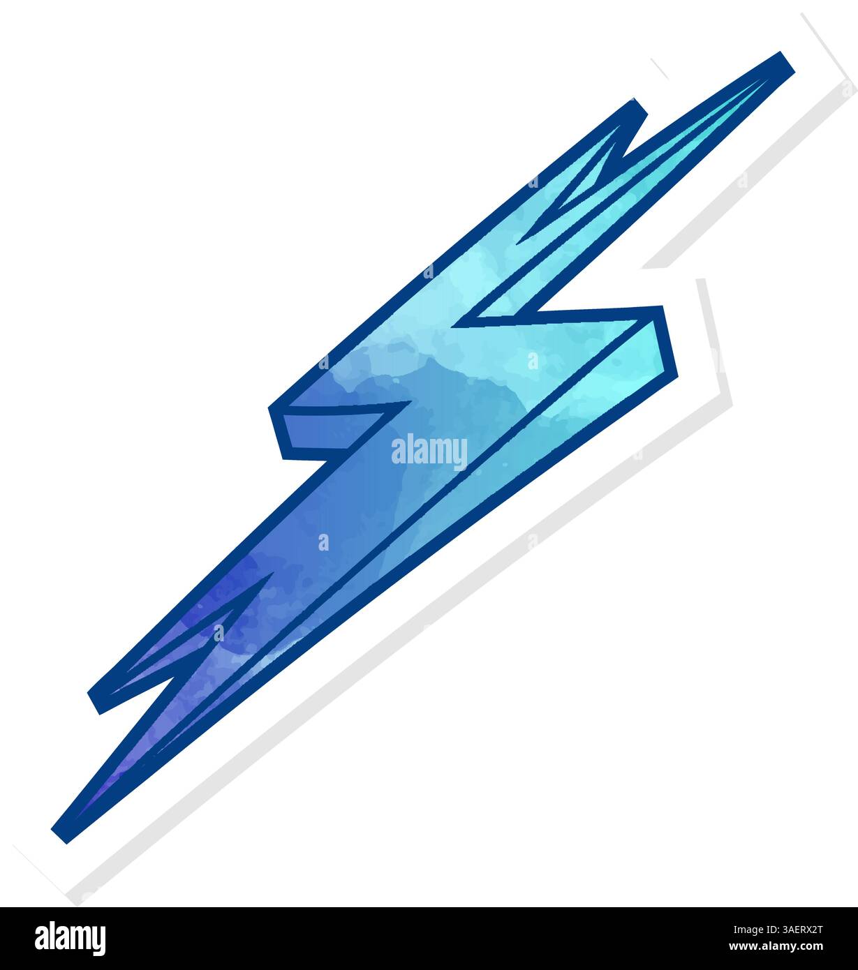 hand drawn thunder doodle in sticker style Stock Vector Image & Art - Alamy