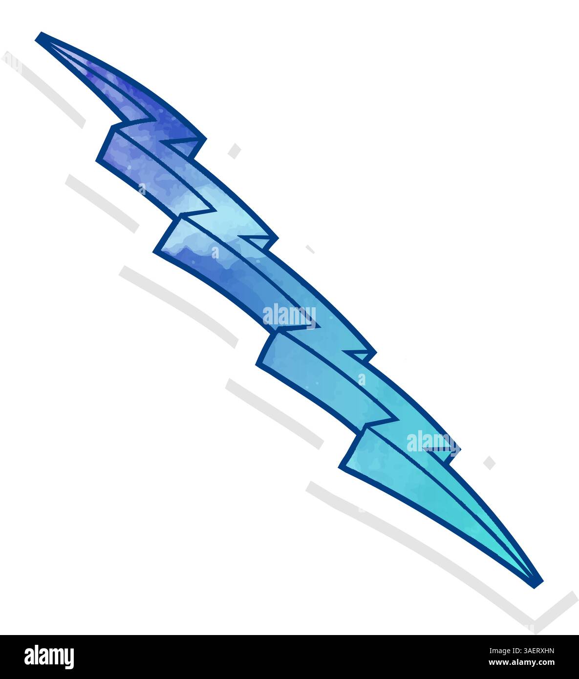 hand drawn thunder doodle in sticker style Stock Vector Image & Art - Alamy